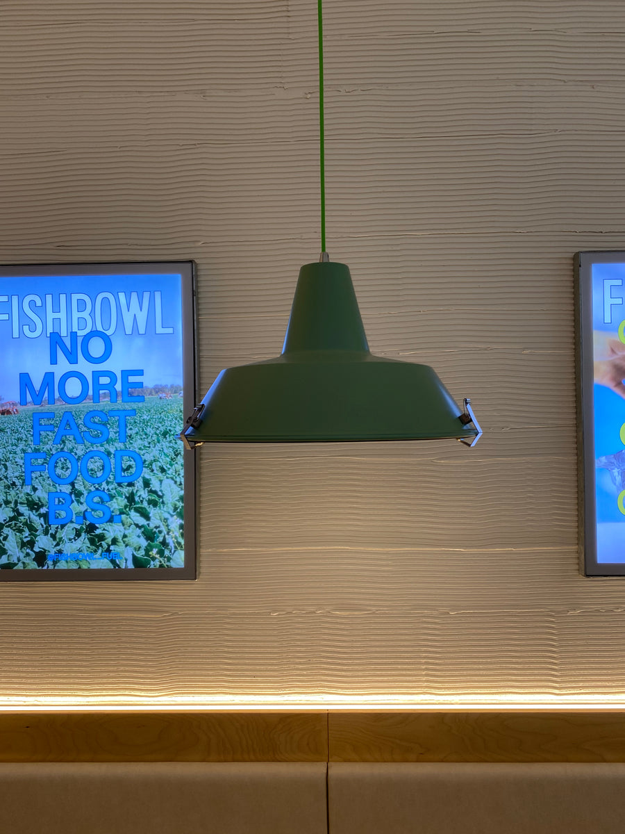 Industrial Funnel Pendant Light Green– Alpha Lighting