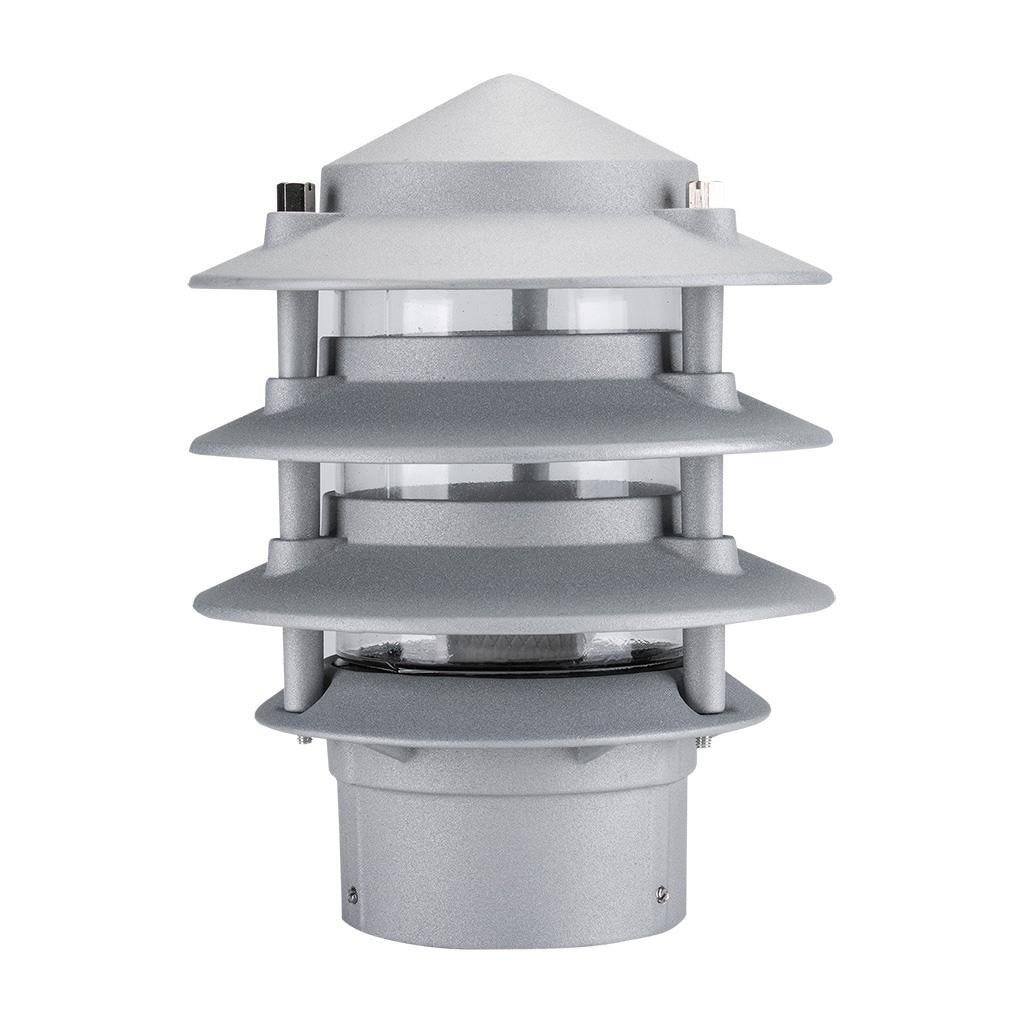 P-Bollard Light Exterior E27 Tiered Conical in Beige Black Silver Gree ...