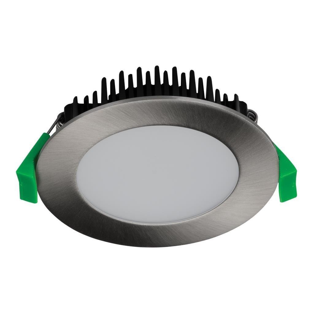 TEK-13 Round 13W Dimmable LED Downlight in Satin Chrome in 3K 5K and T ...